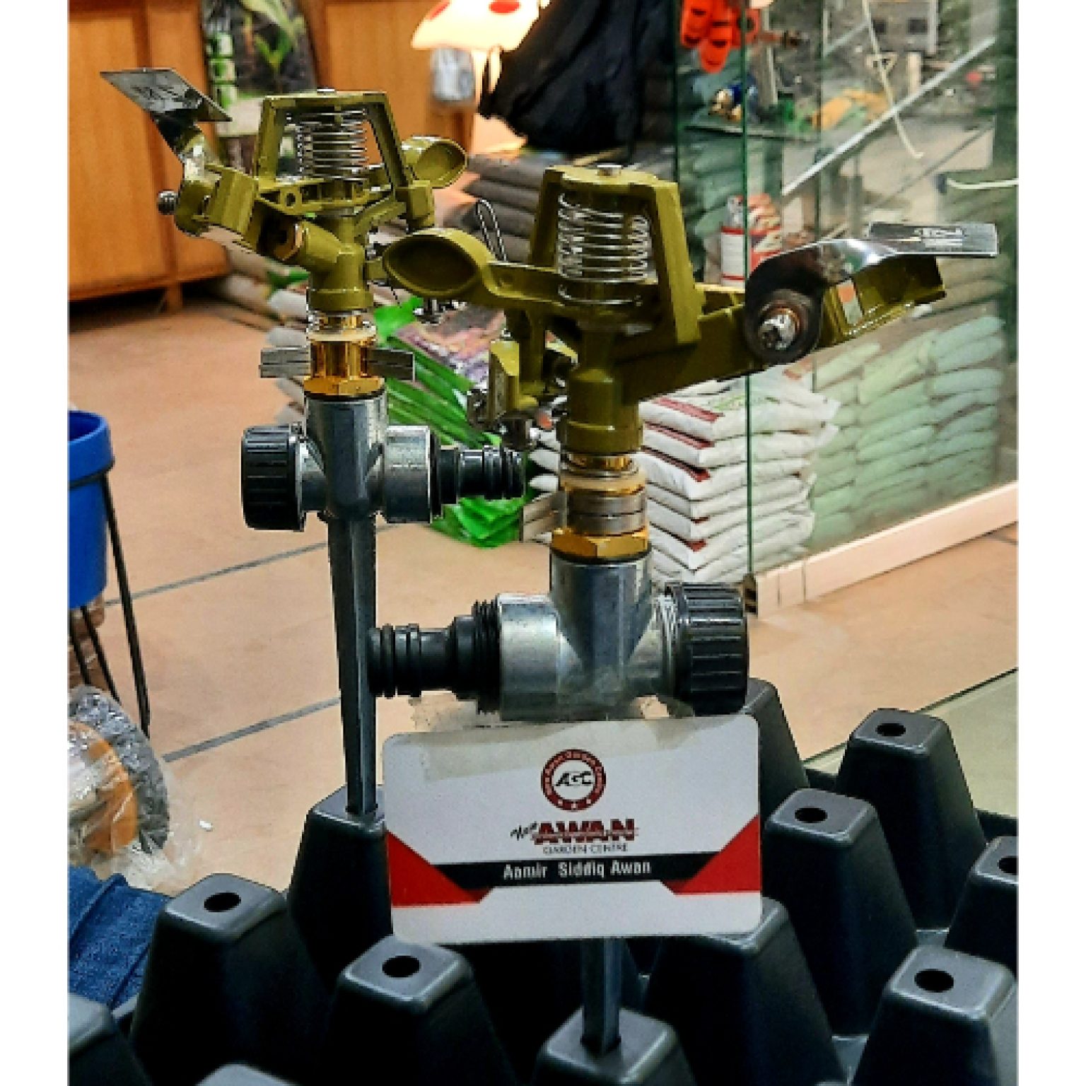 Brass Impact Sprinkler Adjustable 20°/360° Pattern 20'/41' Spray ...